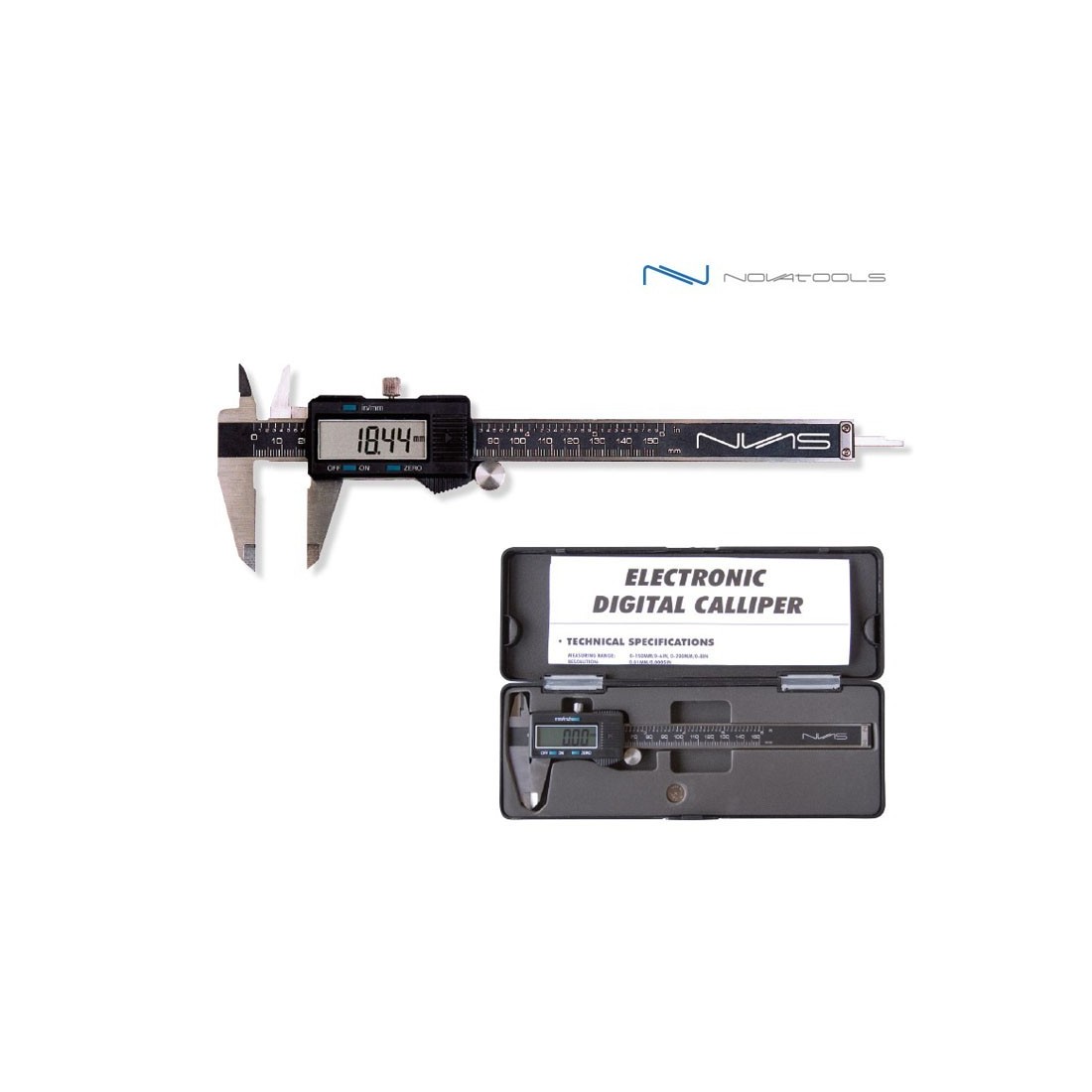 CALIBRE DIGITAL NOVATOOLS INOX 0-150 MM CON PANTALLA LCD