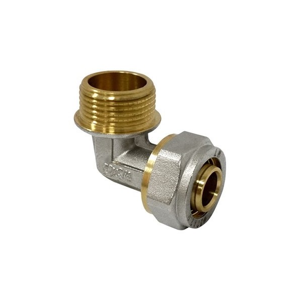 ENLACE COMPRESIÓN CODO MIXTO MULTICAPA DN16X1/2