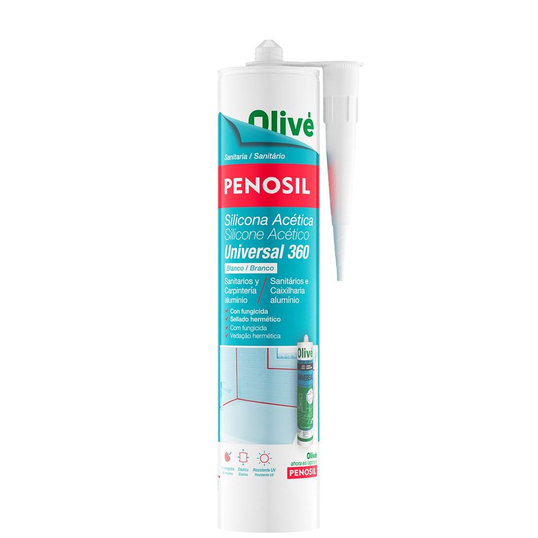 SILICONA ACIDA UNIVERSAL BLANCA 280 ml PENOSIL