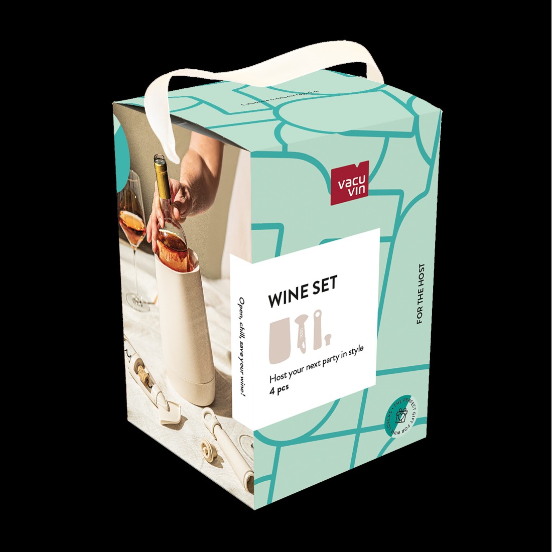 SET DE VINO 4 PZAS HOST ARENA ENFRIADOR HEXO-SACACORCHO TWISTER-BOMBA ...